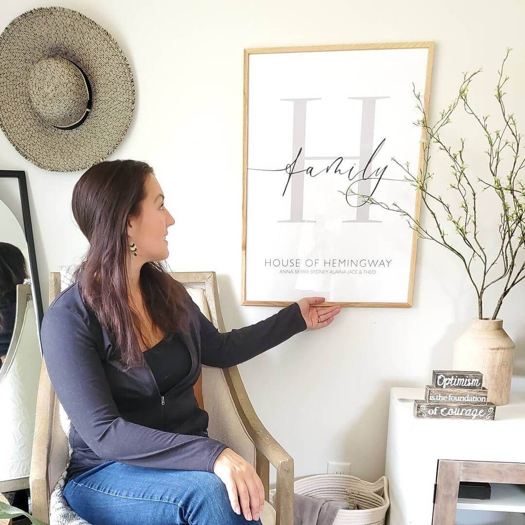 Family Letter - Personalized Family Wall Art – MyHappyPlace.co