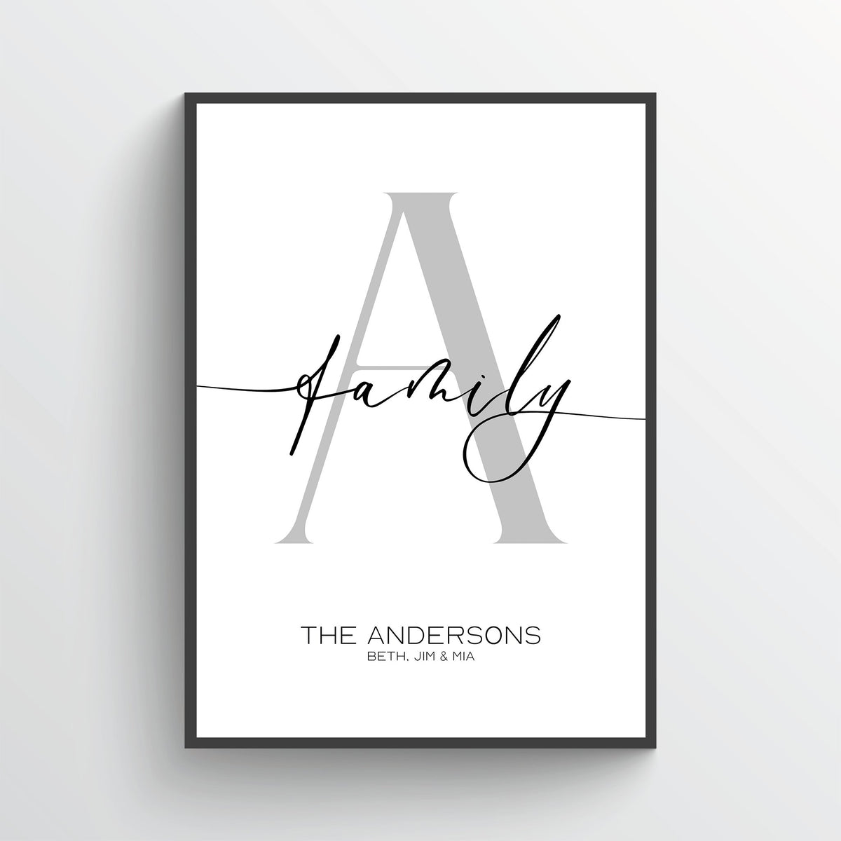 Family Letter - Personalized Family Wall Art – MyHappyPlace.co
