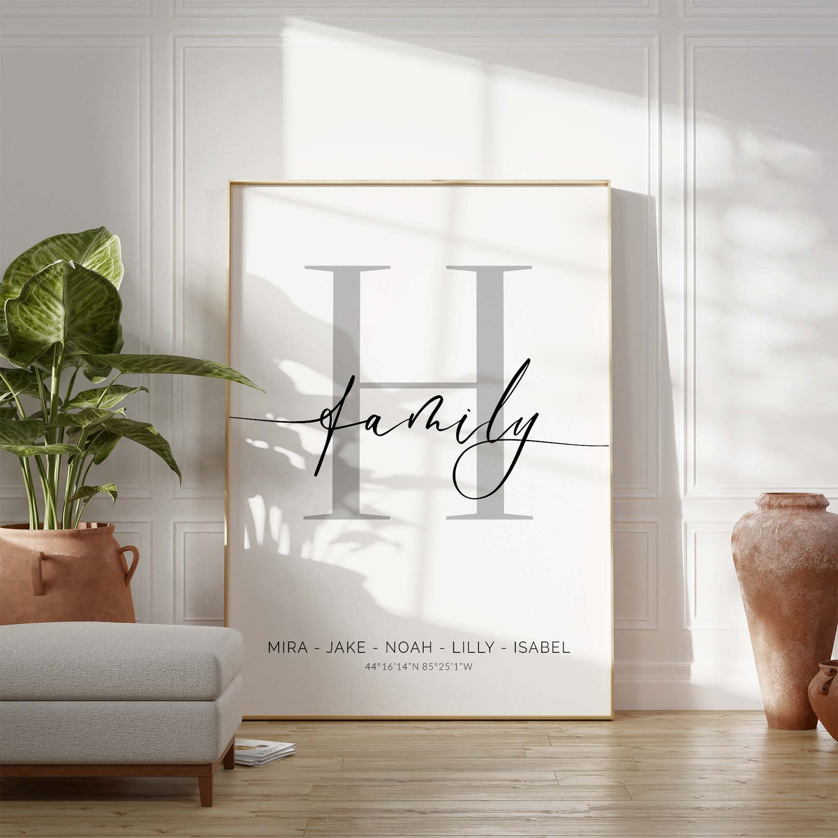 Family Letter - Personalized Family Wall Art – MyHappyPlace.co